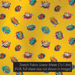 Stretch Fabric Boom Yellow, 1.4 x 1m