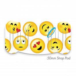 Pad XL to fit 50mm Strap Printed Emoji