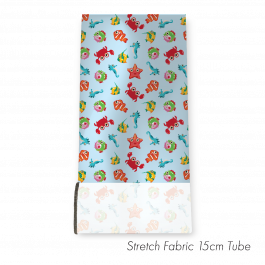 Stretch Fabric Sea Creatures Blue, 15cm x 1.4m