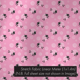 Stretch Fabric Sheep Wool Pink, 1.4 x 1m
