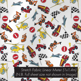 Stretch Fabric Transit White, 1.4 x 1m