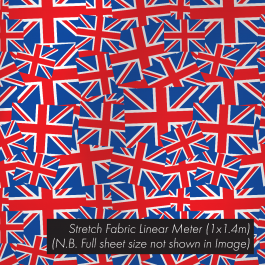Stretch Fabric Union Jack, 1.4 x 1m